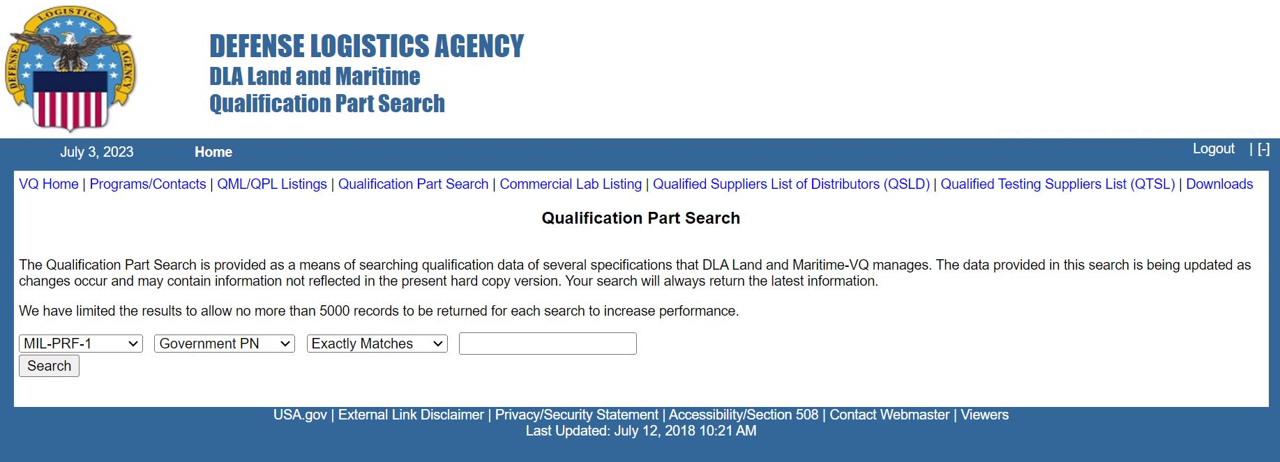 DLA Land & Maritime Applications
