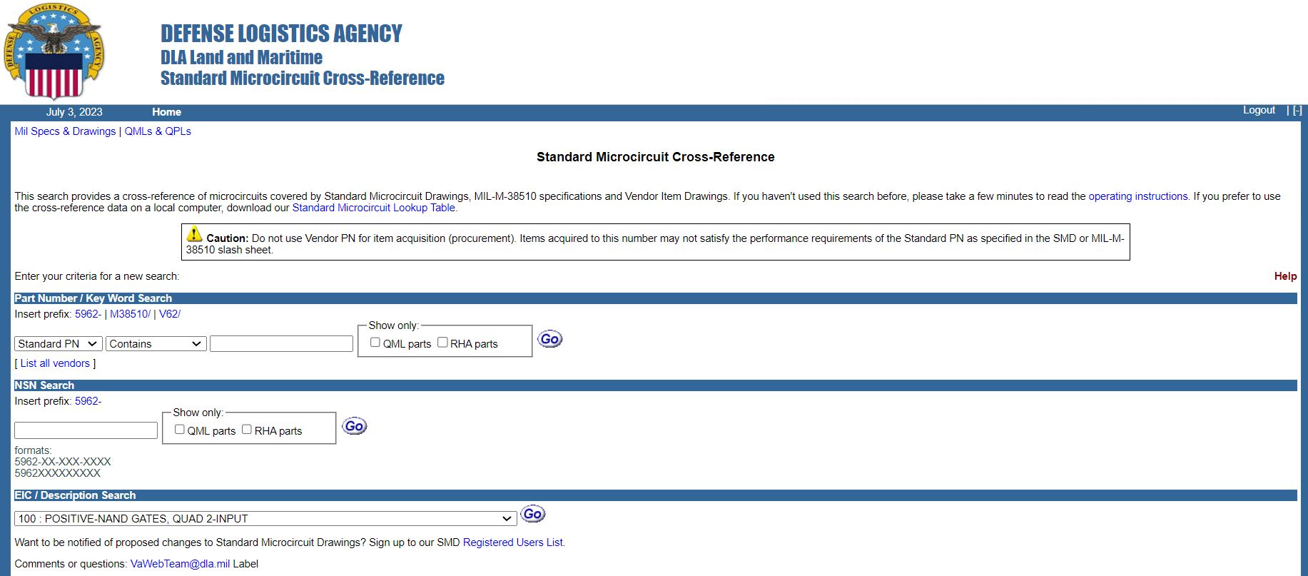 DLA Land & Maritime Applications